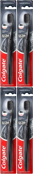 Зубная щетка Colgate Extra Density средней жесткости, комплект: 4 упаковки - купить с доставкой ...