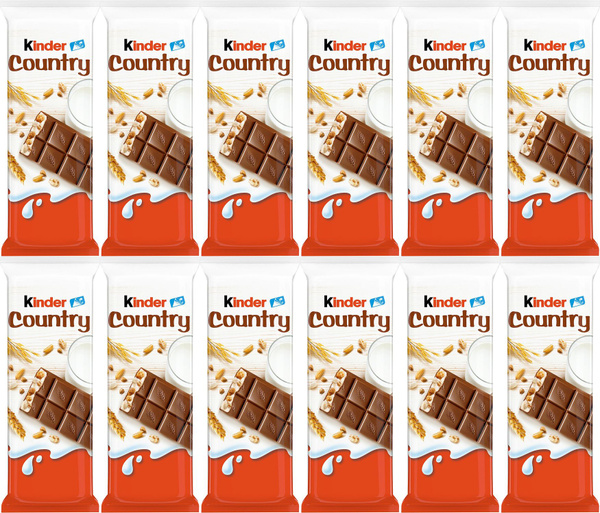 Шоколад Kinder Chocolate молочный со злаками 23,5 г, комплект: 12 ...