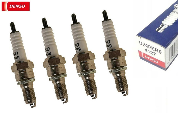 Комплект свечей зажигания, 4 шт. DENSO U24FER9 (4127) - МОТО - HONDA ...