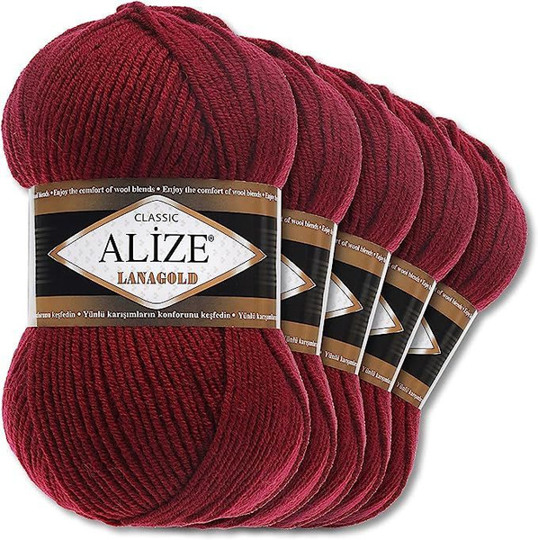 Пряжа Lanagold Classic, Ланаголд, Состав: 49% шерсть, %51 акрил метраж : 100 гр. 240 мт ...