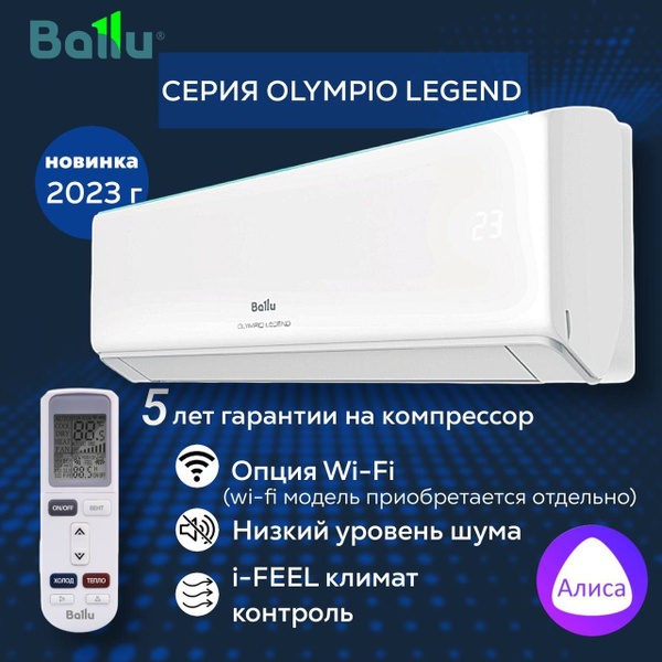 Сплит-система Ballu Legend BSW-07HN1_23Y комплект, для помещения до 21 ...