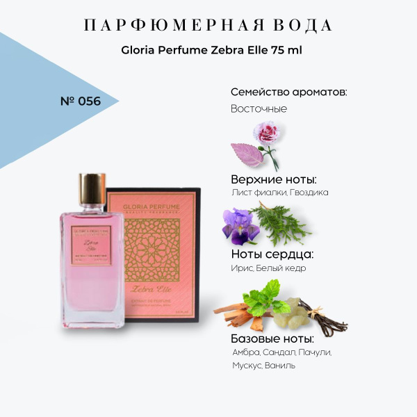 Gloria Perfume Вода парфюмерная Zebra Elle 75 мл купить на OZON по ...