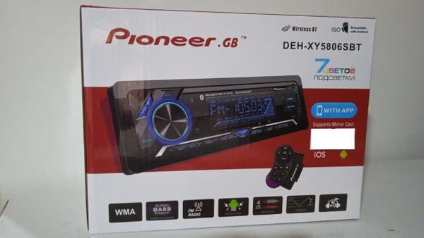Автомагнитола Pioneer GB MVH-XY5806SBT с блютусом, Bluetooth, 1 din1 ...