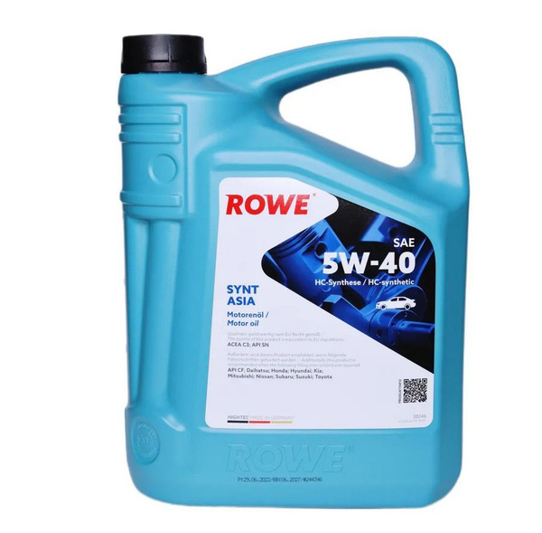 Масло моторное ROWE 5W-40 Синтетическое - купить в интернет-магазине ...