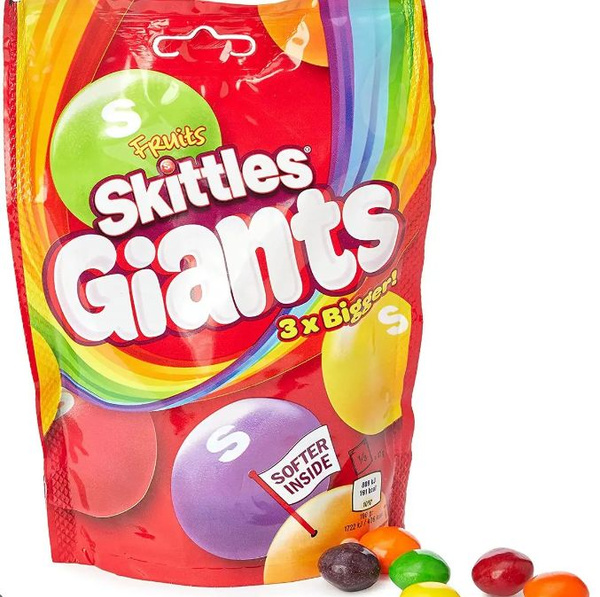 Skittles Giants Fruits / Скитлс Гигантские Драже Фруктовый 141гр ...