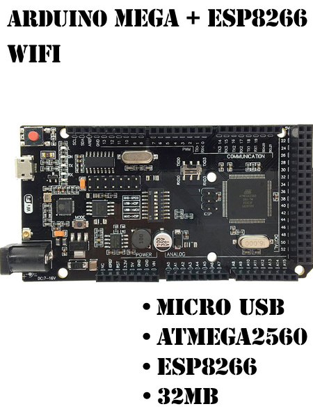 Контроллер Arduino Mega 2560 Wifi Esp8266 купить с доставкой по 3880