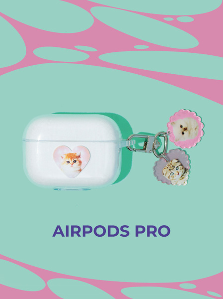Прозрачный силиконовый чехол с принтом для наушников AirPods Pro / на ...