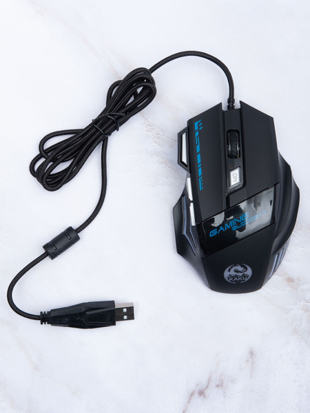 Мышь проводная Kakusiga какусига 243446, черный, синий - купить по ...