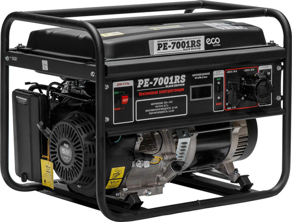 Генератор бензиновый 5,5квт электростанция ECO PE-7001RS Black Edition (EC1566-2) - купить по ...