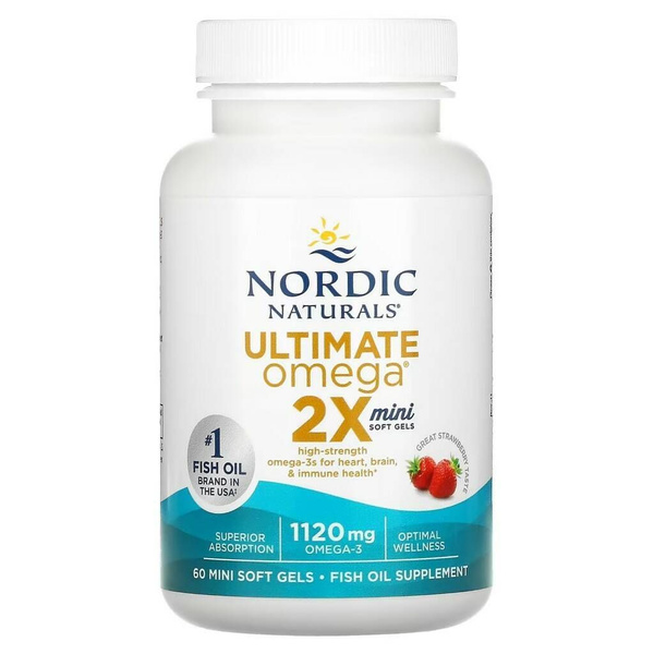 Омега-3 пищевая добавка Nordic Naturals, Ultimate Omega 2X, 560 мг, 60 ...