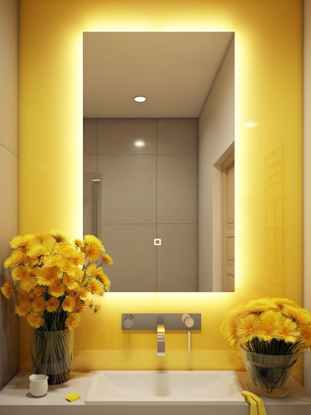 Зеркало для ванной Alias "Квартал с подсветкой 490 шт", 80 см х 60 см - купить по выгодным ценам ...