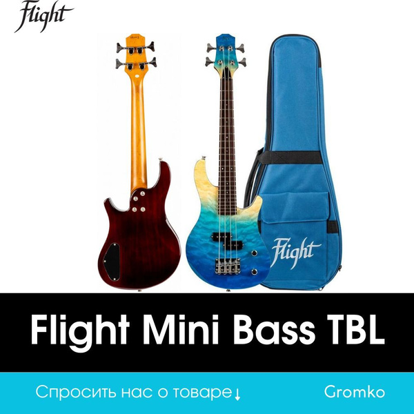Электроукулеле бас Flight Mini Bass TBL купить на OZON по низкой цене ...