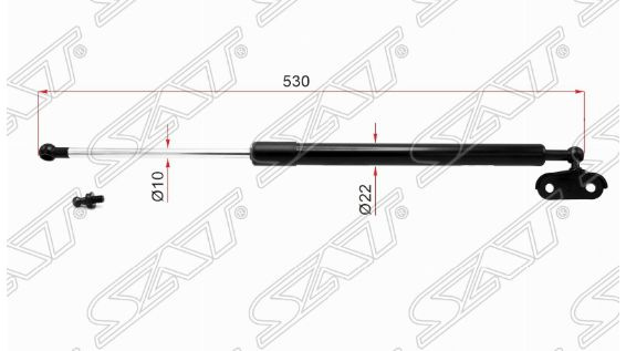 Амортизатор крышки багажника TOYOTA 4RUNNER 02-09/HILUX SURF 02-05 RH ...