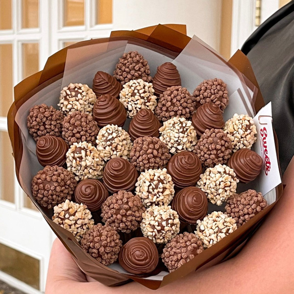 Букет из клубники в шоколаде Chocoboom 33 шт Букет из ягод в шоколаде ...