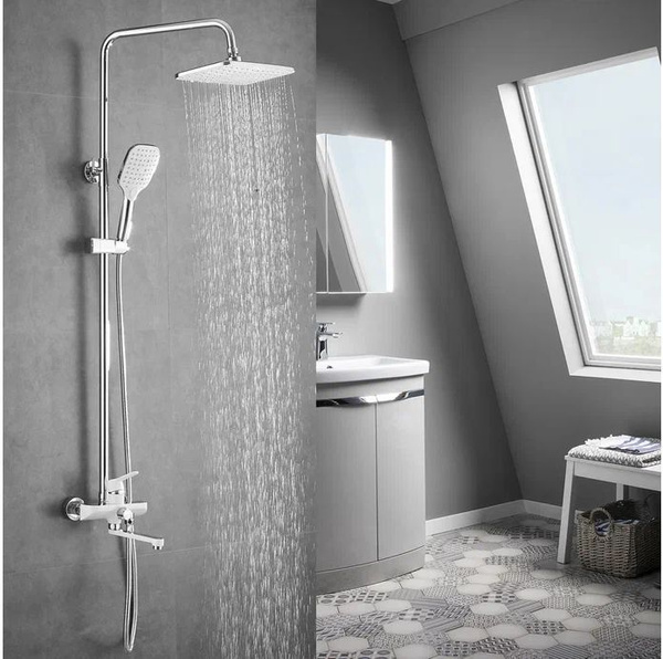 Комплект сантехники SHEVANIK S8136F ABS пластик, Латунь С душевым гарнитуром, Аэратор - купить ...