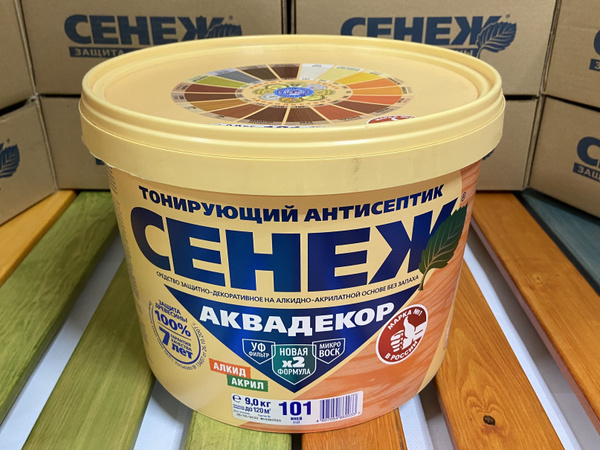 СЕНЕЖ Аквадекор Иней 9 кг № 101 строительный антисептик купить на OZON ...