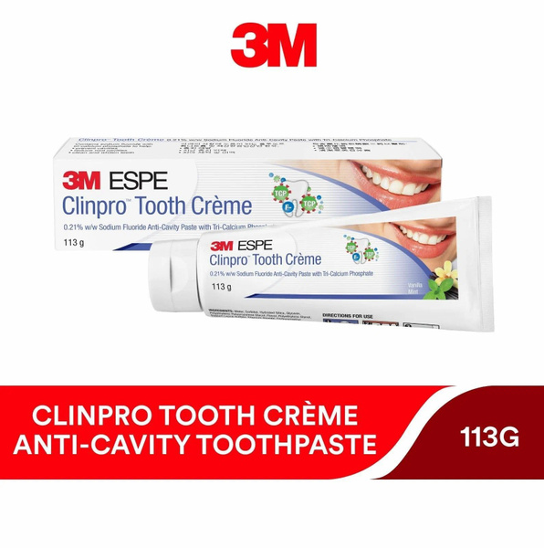 Зубная паста против кариеса 3M Clinpro Tooth Creme 0,21% NaF , ваниль и ...