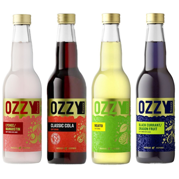 Лимонад OZZY frozzy Export Ассорти (4 вкуса) 330 мл. стекло 4 шт ...