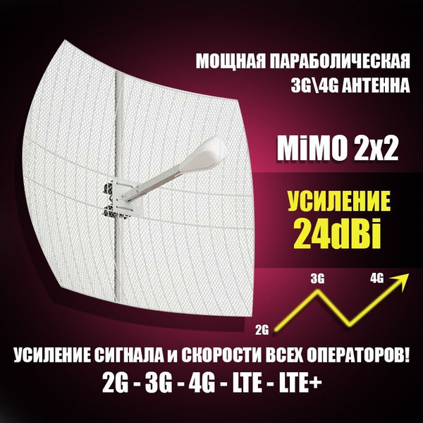 Мощная 3G 4G LTE параболическая Антенна KNA24 для Усиления сигнала и ...
