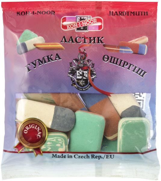 Набор канцелярских ластиков KOH-I-NOOR 9 шт / Стирательная резинка ...