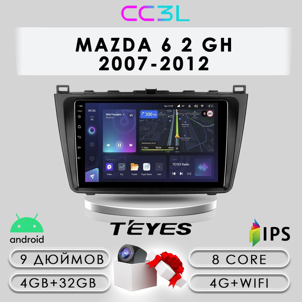 Штатная магнитола Teyes CC3L/ 4+32GB/ 4G/ Mazda 6-II GH/ Мазда 6-2 ...