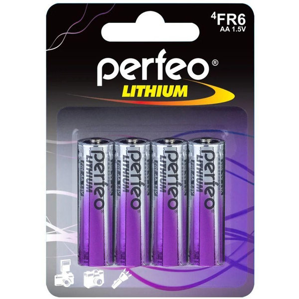 Батарейка FR6/AA Perfeo Lithium BL4 PFFR6/4BL, 4шт. купить на OZON по низкой цене (1126035831)
