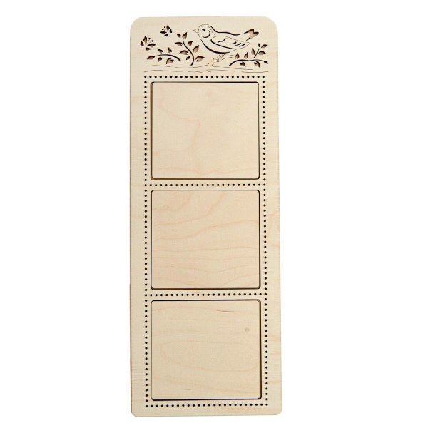 Рамка тройная для вышивки Птичка, 15х40 см / 11х10 см, МП Студия, ОР ...