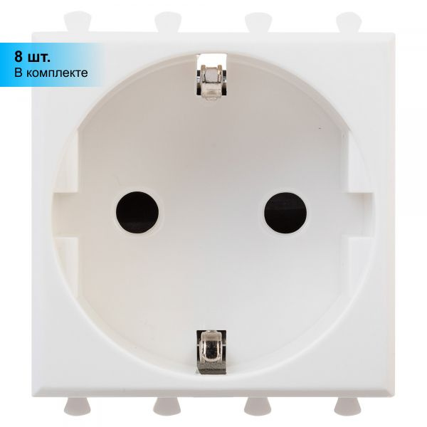 (8 шт.) DKC Avanti Модульная Белый Облако Розетка 2P+E, с з/ш, 2модуля 4400002 - купить по ...
