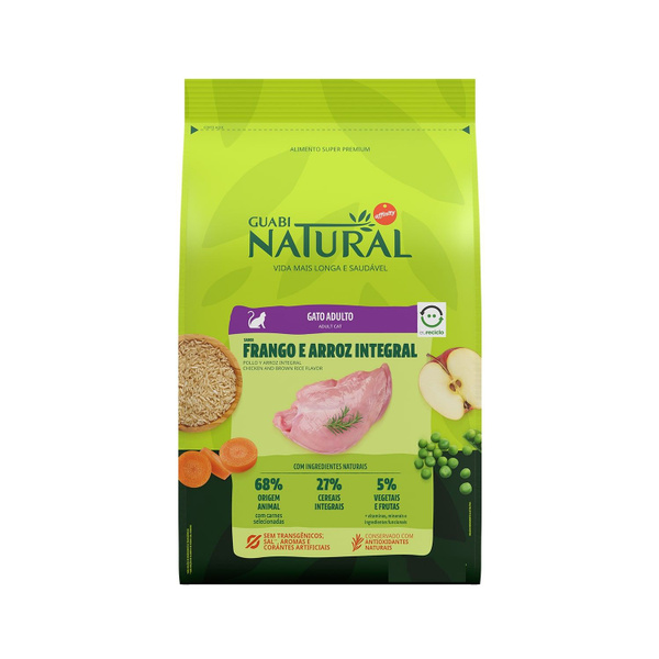 Сухой корм для кошек Guabi Natural Cat цыпленок и коричневый рис 7,5кг ...