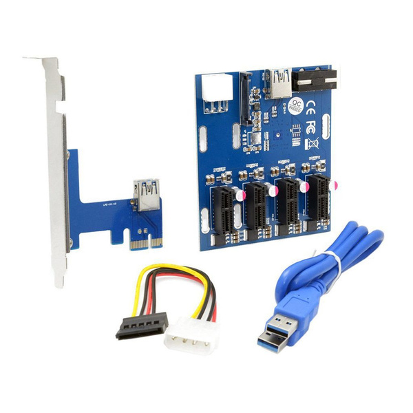 PCIe от 1 до 4 PCI для Express 1X Слоты для карт Riser Mini ITX Внешний ...