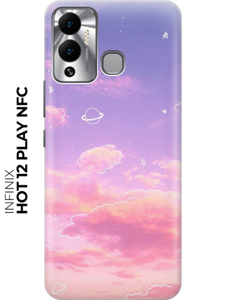 Силиконовый чехол Розовое небо и космос на Infinix Hot 12 Play NFC ...