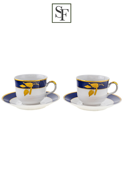 Набор чайный Thun "Золотой лист кобальт", на 2 перс. - купить по выгодной цене в интернет ...