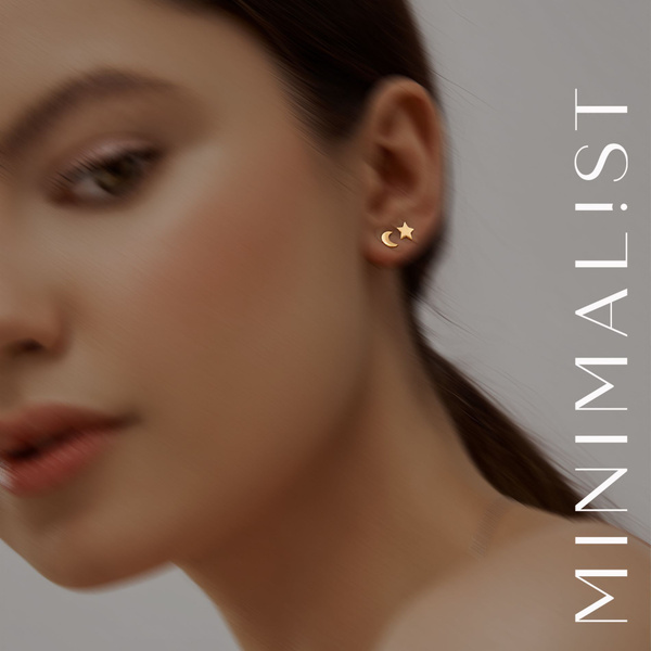Minimal!st Серьги ювелирные Серебро позолоченное 925 пробы - купить с доставкой по выгодным ...