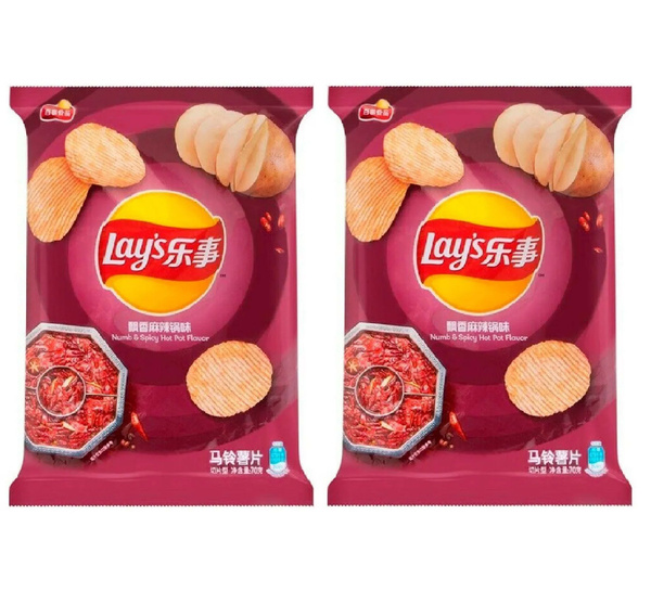 Чипсы Lay's Numb & Spicy Hot 2 уп по 70г купить на OZON по низкой цене (1897366868)