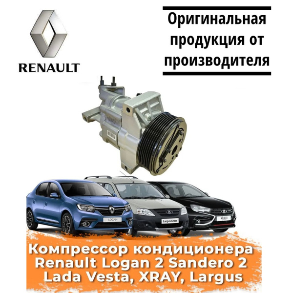 Компрессор кондиционера Renault/Lada для Lada Largus(Лада Ларгус ...