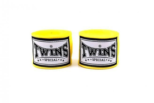 Боксерские бинты Twins Special CH-5 ручные _ утолщенные _ желтые ...