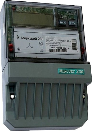 Счетчик Меркурий 230 ART-01 PQRSIN 5-60А 380В RS-485 ЖКИ шкаф 1 тар ...