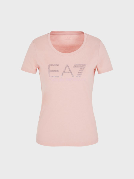 Футболка EA7, размер 44, 42, цвет светло-розовый, 100% хлопок - купить по выгодной цене в ...