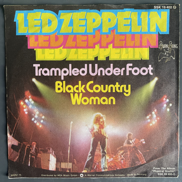 Led Zeppelin. Trampled Under Foot/Black Country Woman (EX+) 1975 Сингл ...