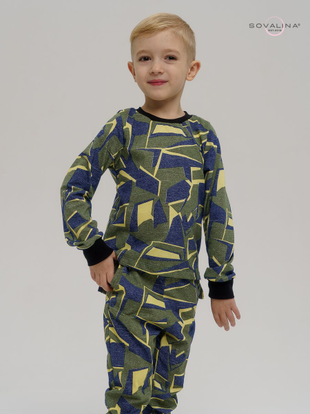 Комплект одежды Мальчики SOVAlina Повседневный двойка желтый, размер 104 Хлопок Фитнес, Легкая ...