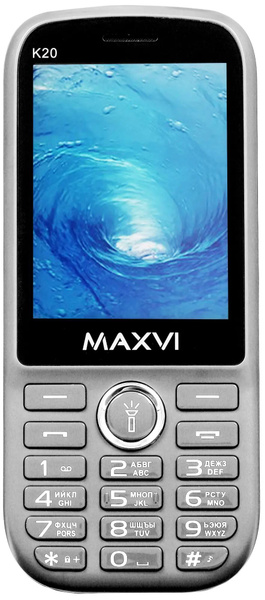 Мобильный телефон Maxvi K20, серый - купить по выгодной цене в интернет-магазине OZON (1616303009)