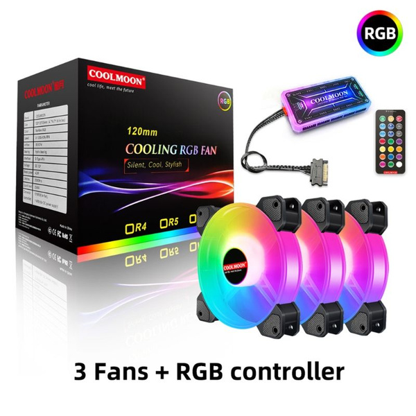 (1 комплект) Coolmoon PC Case RGB Cooling Fan-Set IV - купить кулер по ...