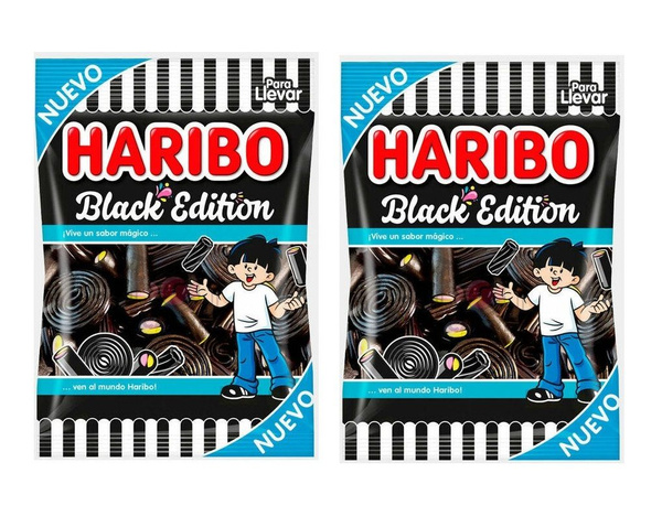 Мармелад жевательный Haribo Black Edition / Харибо Чёрная Лакрица, 2 шт по 100 гр. (Испания ...