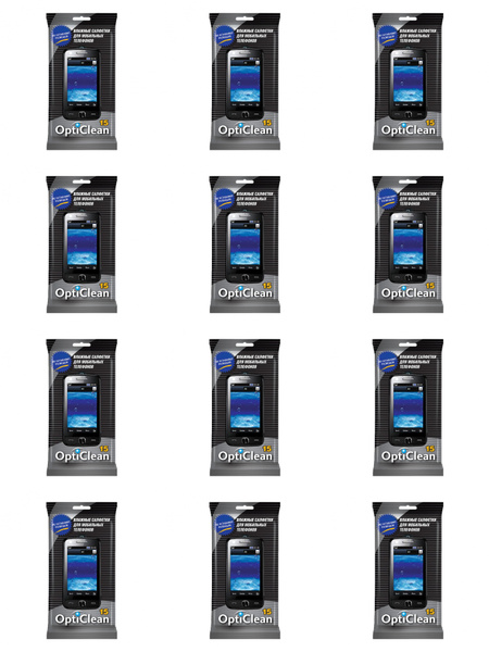 OptiClean Влажные салфетки для мобильных телефонов, 12 уп. - купить с ...