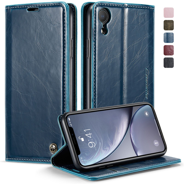 Caseme Кожаный книжка чехол для Apple iPhone XR / Айфон ХР с визитницей ...