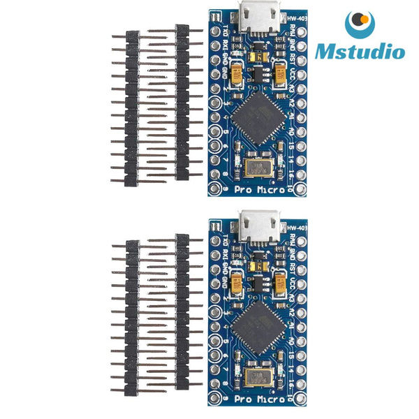 2 шт Микроконтроллер Плата Pro Micro на базе процессора Atmega32u4