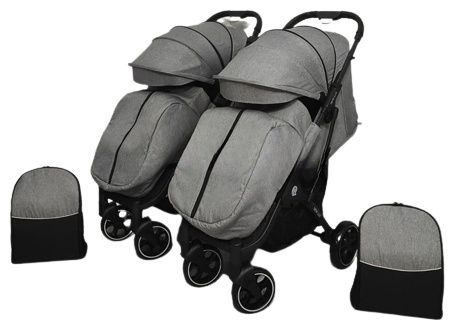 Коляска прогулочная New Lux S601 Duo, серый - купить с доставкой по ...