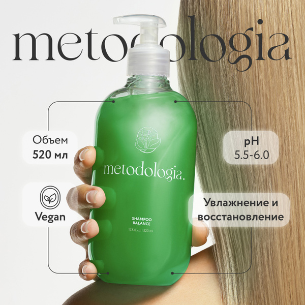 Шампунь-баланс для увлажнения и восстановления волос Metodologia ...