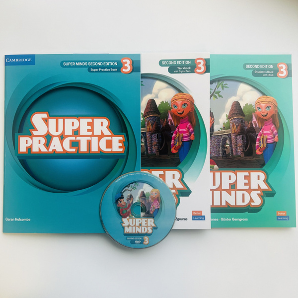 Super Minds 3 Second Edition + Super practice 3 (ПОЛНЫЙ КОМПЛЕКТ) учебник +рабочая тетрадь ...