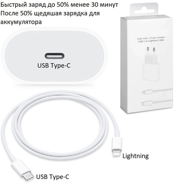 Сетевое зарядное устройство Быстрое зарядное устройство 20W, 20 Вт, USB ...